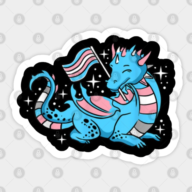 Trans Pride Dragon Transpride Sticker Teepublic